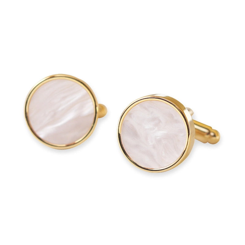 Pearl Cufflinks for Men | Personalised Cufflinks- Badges UK