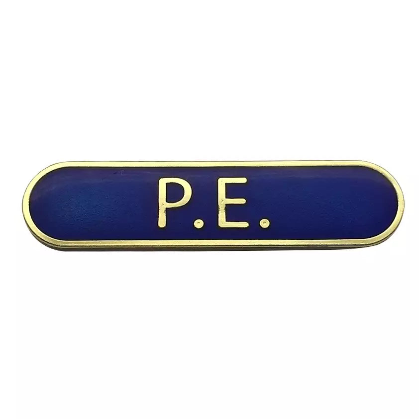 P E Bar Badge – Badges UK