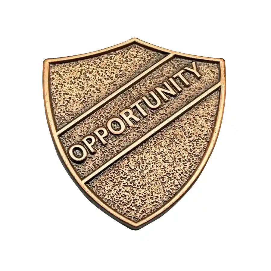OPPORTUNITY Shield Badges [ No middleman - Save 7.5% ] – Badges UK