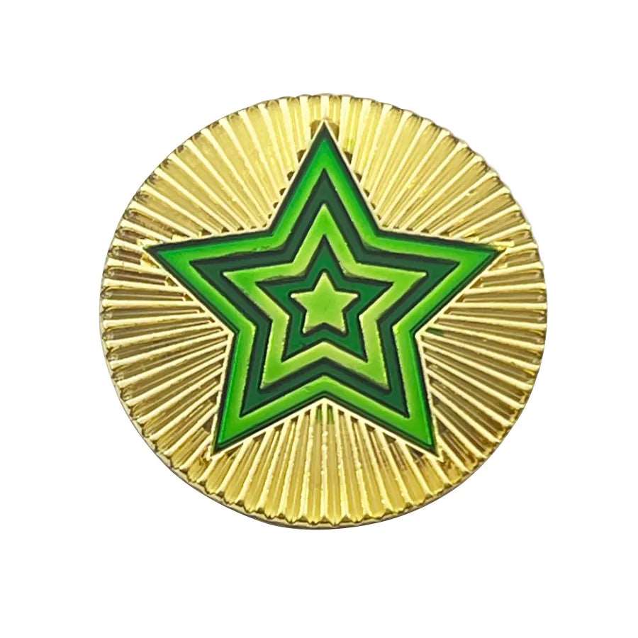 Round Star Pin Badge | Best Deals | 7.5% Off Now – Badges UK