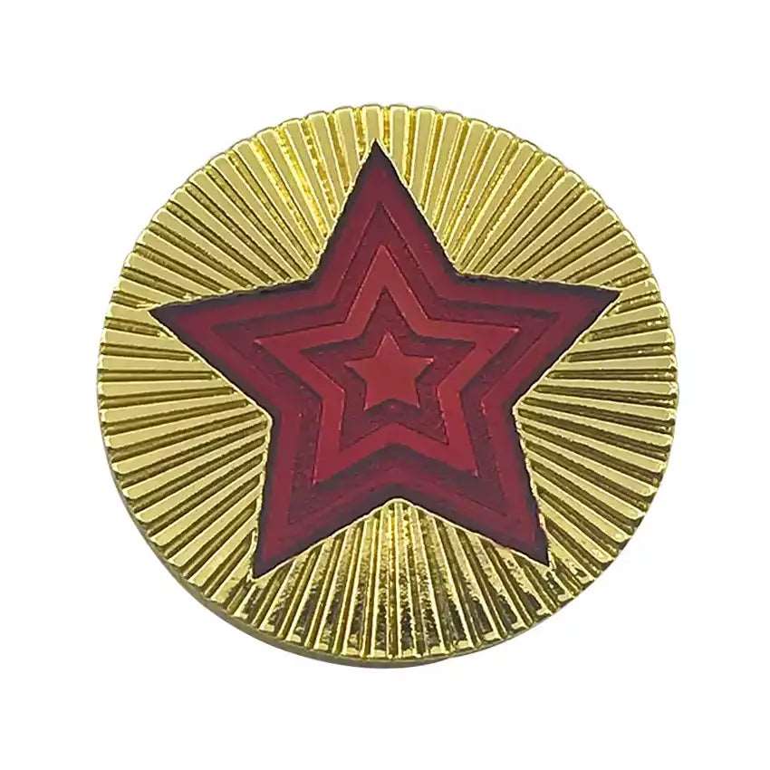 Round Star Pin Badge | Best Deals | 7.5% Off Now – Badges UK