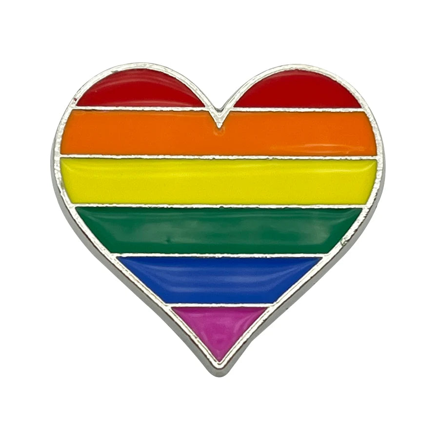 Rainbow Heart Badge | Manufacturer of Badges | Badges UK