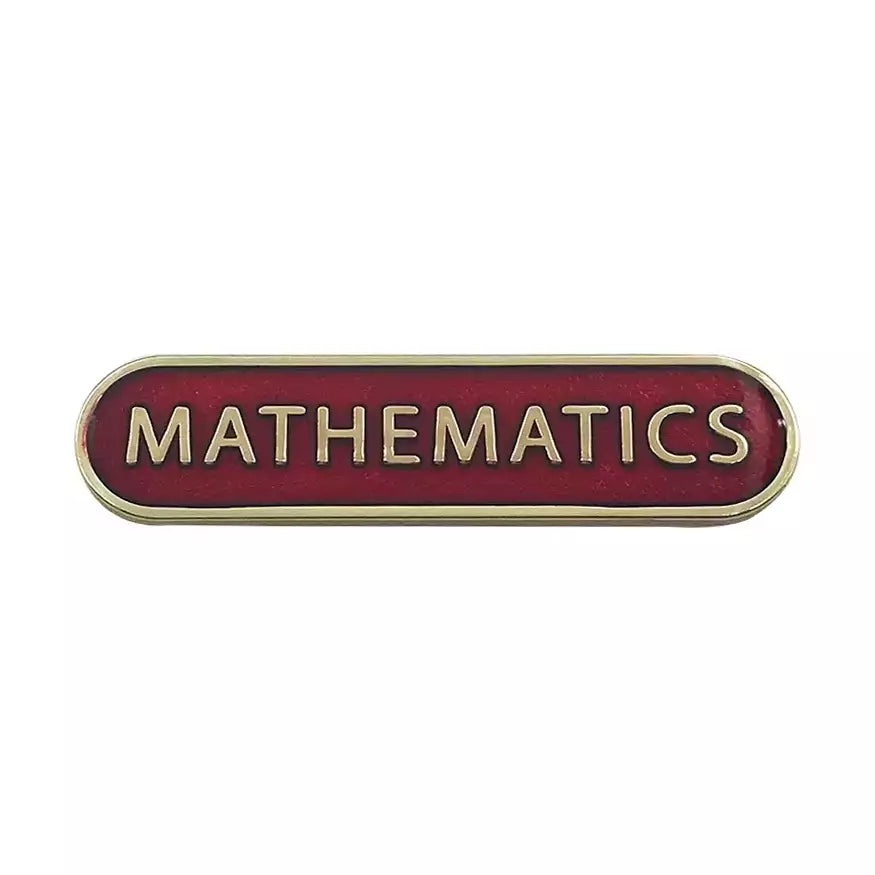 Mathematics Badge [Save 7.5%] | Badges UK