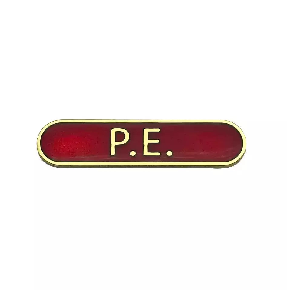 P E Bar Badge – Badges UK