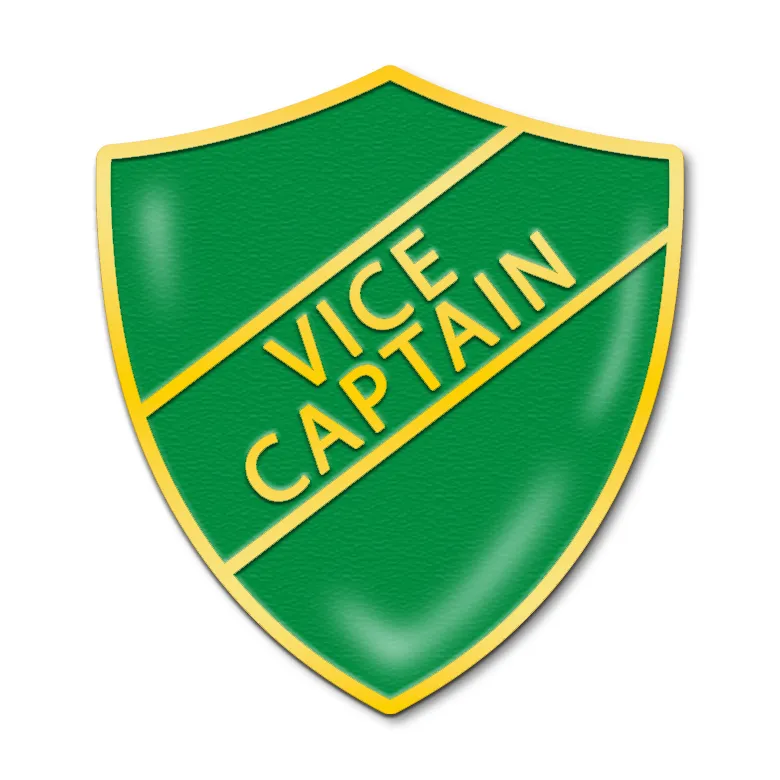 VICE CAPTAIN Shield Badge | Cheap & No minimum | Badges UK