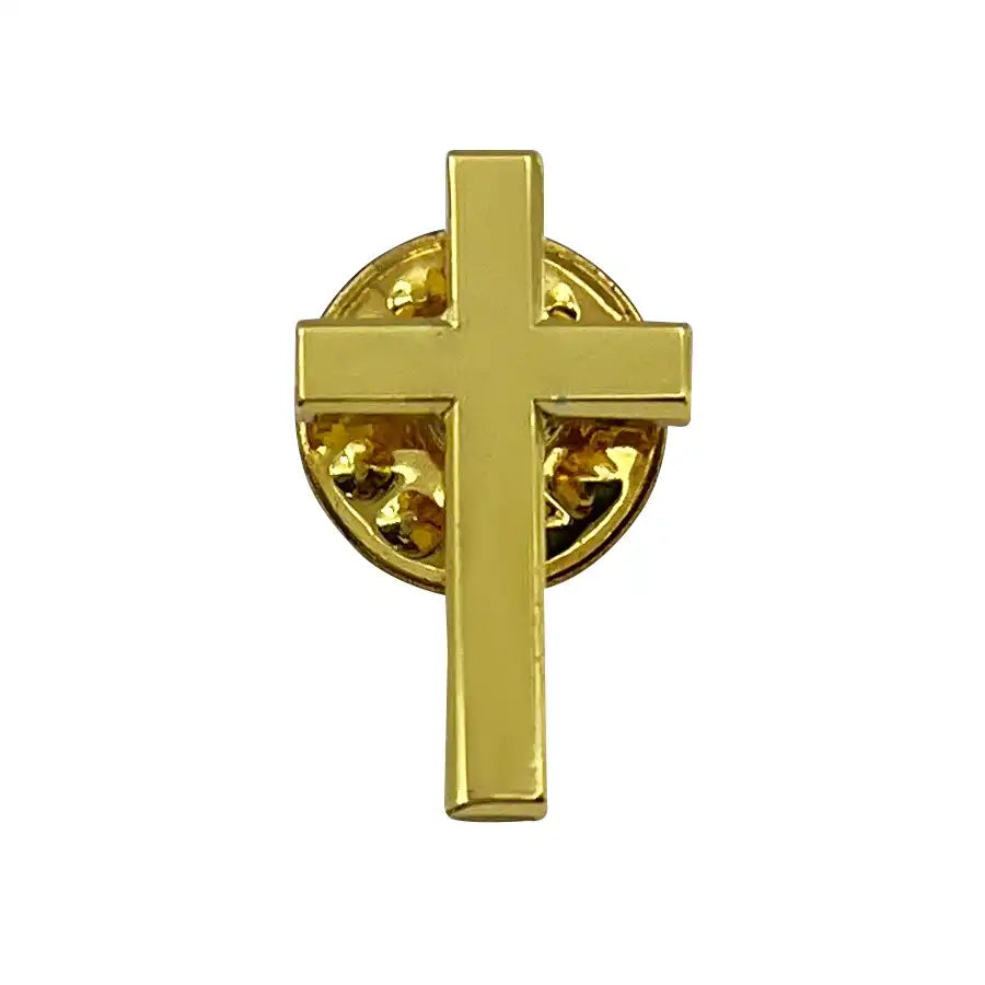 Gold Cross Badge | Cross Pin Badges For Sale – Badges UK