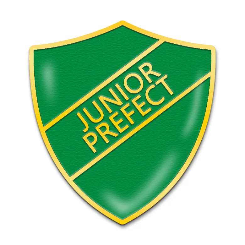 Junior Prefect Shield Badge | Cheap & No minimum | Badges UK